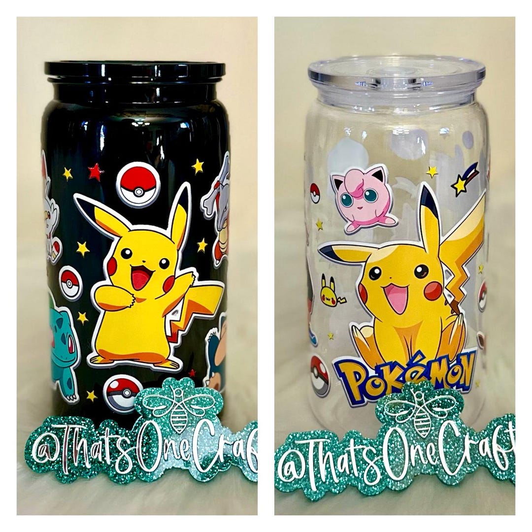 Iconic Pokemon Characters 16oz Plastic Can Cups Pikachu Cartoon Fans ...