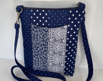 Navy White Handbag | Etsy