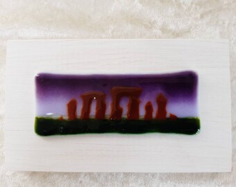 Fused Glass Handmade Sea Scene on a Wooden Frame - Etsy UK