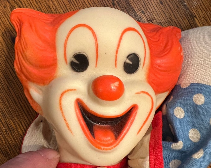 Vintage 1960s Rubber Face Bozo the Clown Doll. Knickerbocker - Etsy