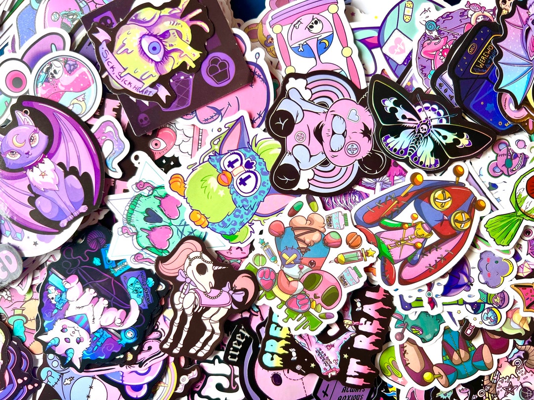 40 Goth Themed Stickers for Your Water Bottle, Laptop, Locker, or ...