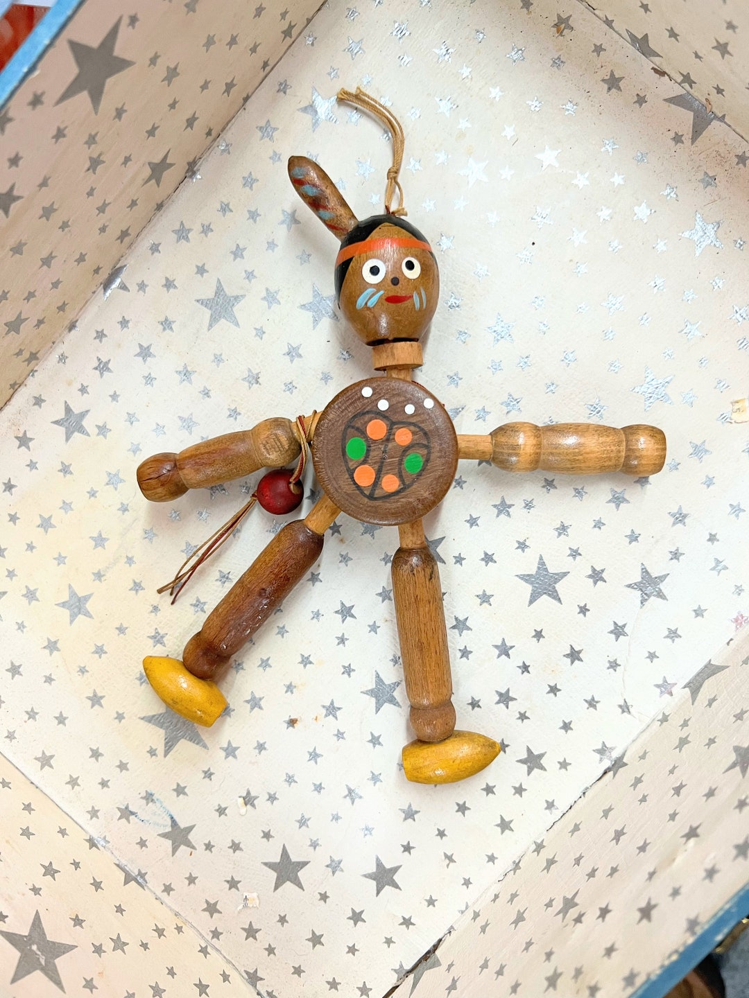 Vintage 1950s Wooden Toy Man, Mid Century, Hand Painted - Etsy