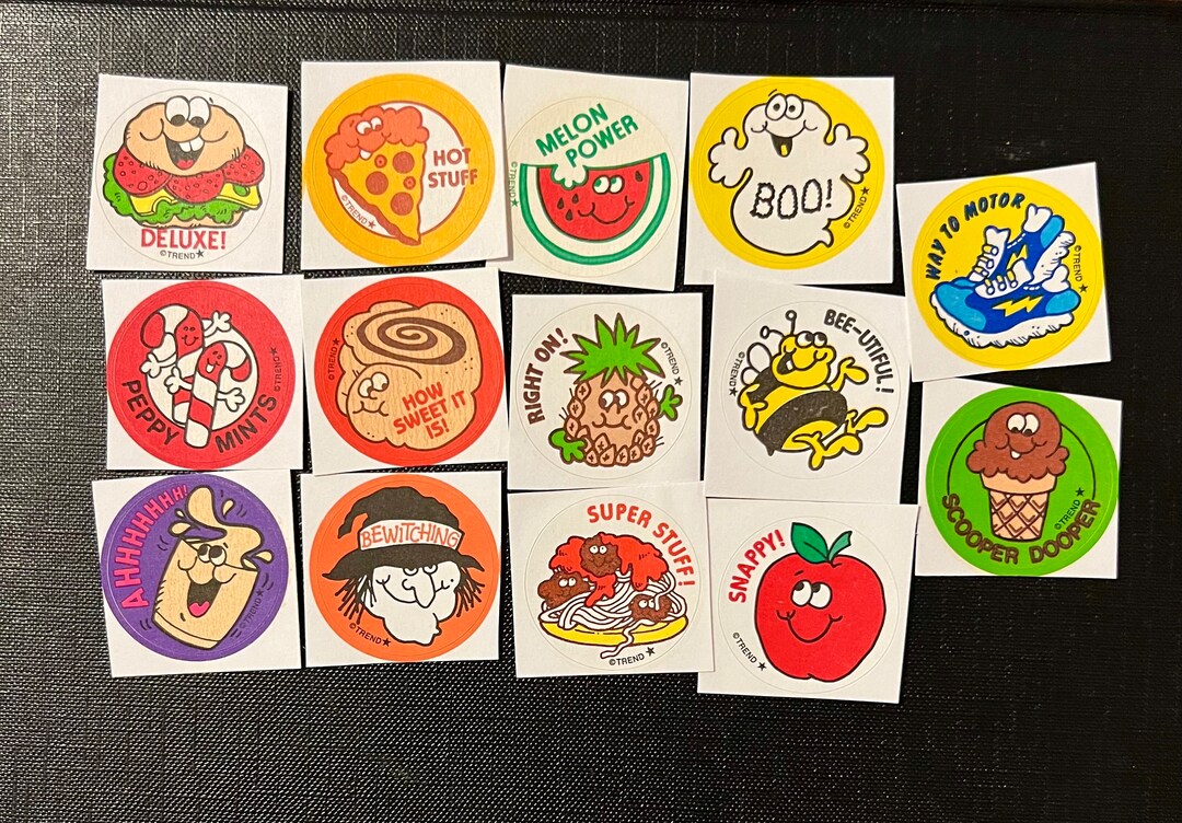 14 Trend Scratch and Sniff Stickers Retro Reproduction Set 3 - Etsy