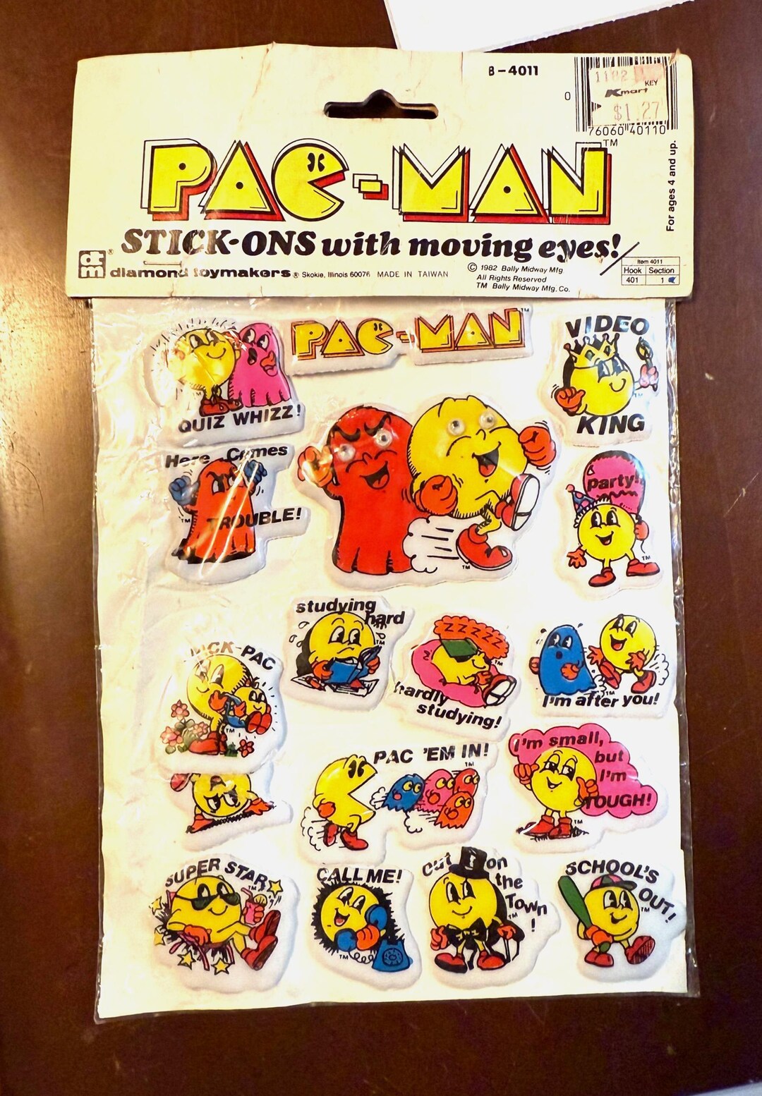 Vintage 1982 Puffy Google Eye Pac-man Stickers - Etsy