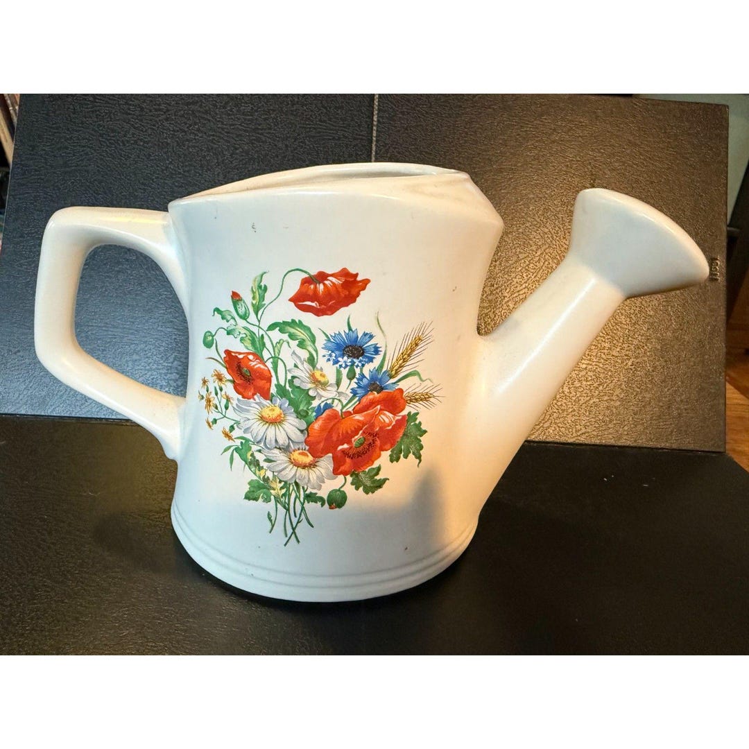 Vintage Mccoy Pottery Porcelain Wild Poppy Flowers Floral Ceramic ...