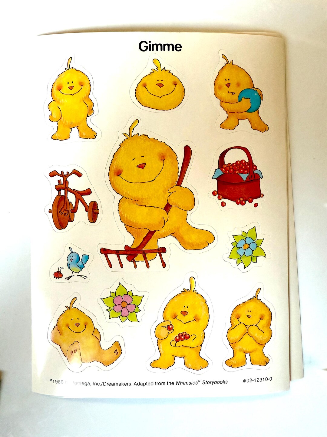 Vintage 1985 Gimme Whimsies Sticker Sheet, Rare! - Etsy