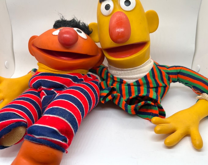 Vintage 1970s Bert and Ernie Hand Puppets, Jim Henson, Sesame Street - Etsy