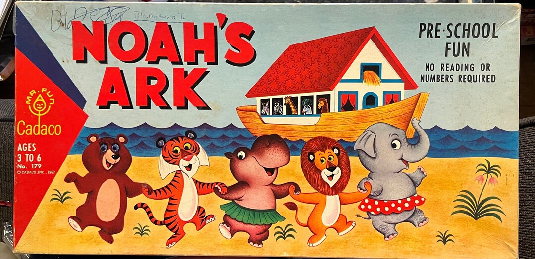 Vintage Noah's Ark Pre School Game Cadaco 1967 - Etsy