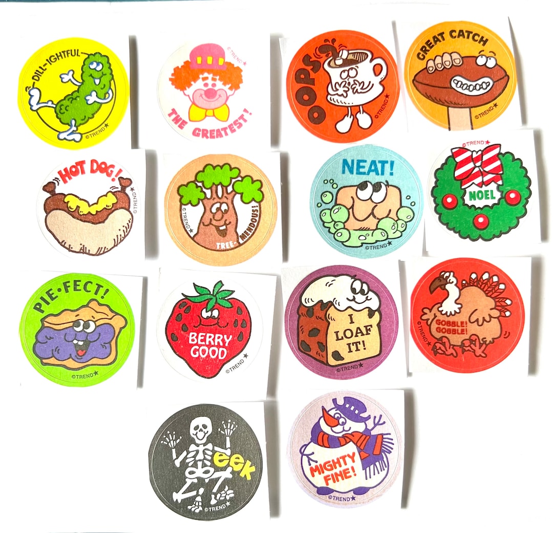 14 Trend Scratch and Sniff Stickers Retro Reproduction, Set 4 - Etsy