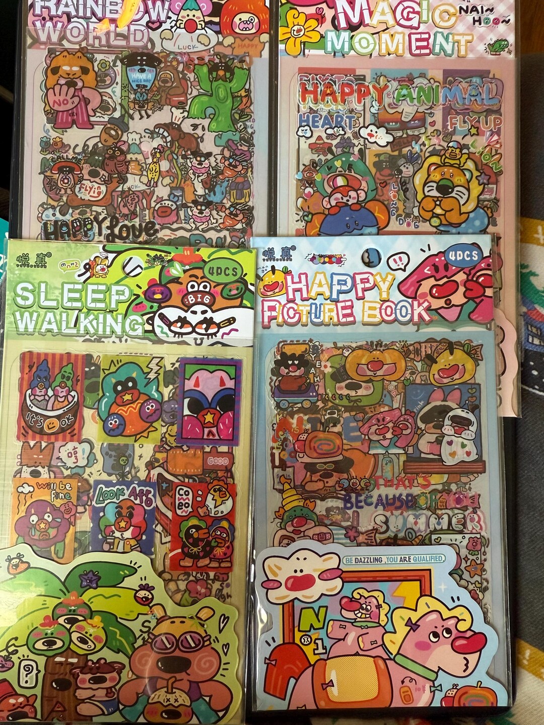 Colorful Cartoons Sticker Pack (4 Sheets); Your Choice - Etsy