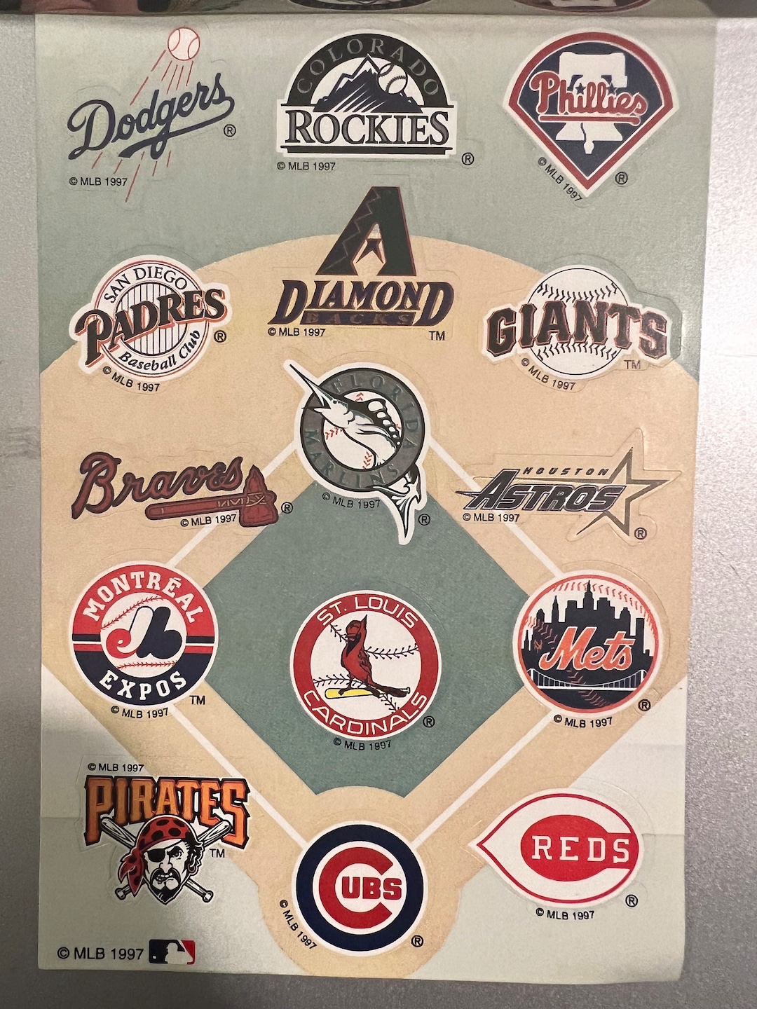 Vintage 1990s MLB Major League Baseball Team Logos Sticker Sheet - Etsy