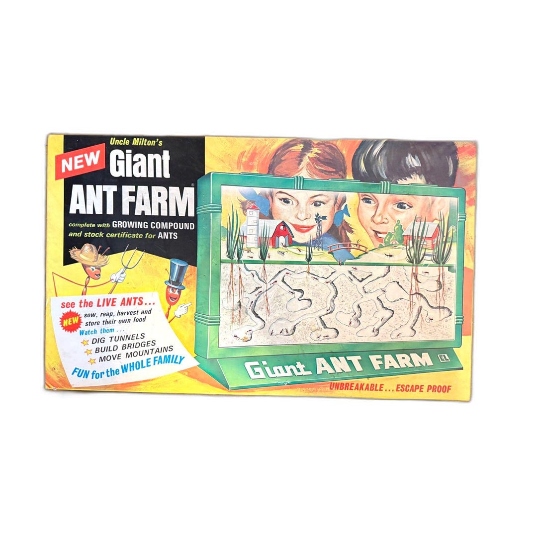 Vintage 1969 Uncle Milton's Giant Ant Farm No. 33, NEW! - Etsy