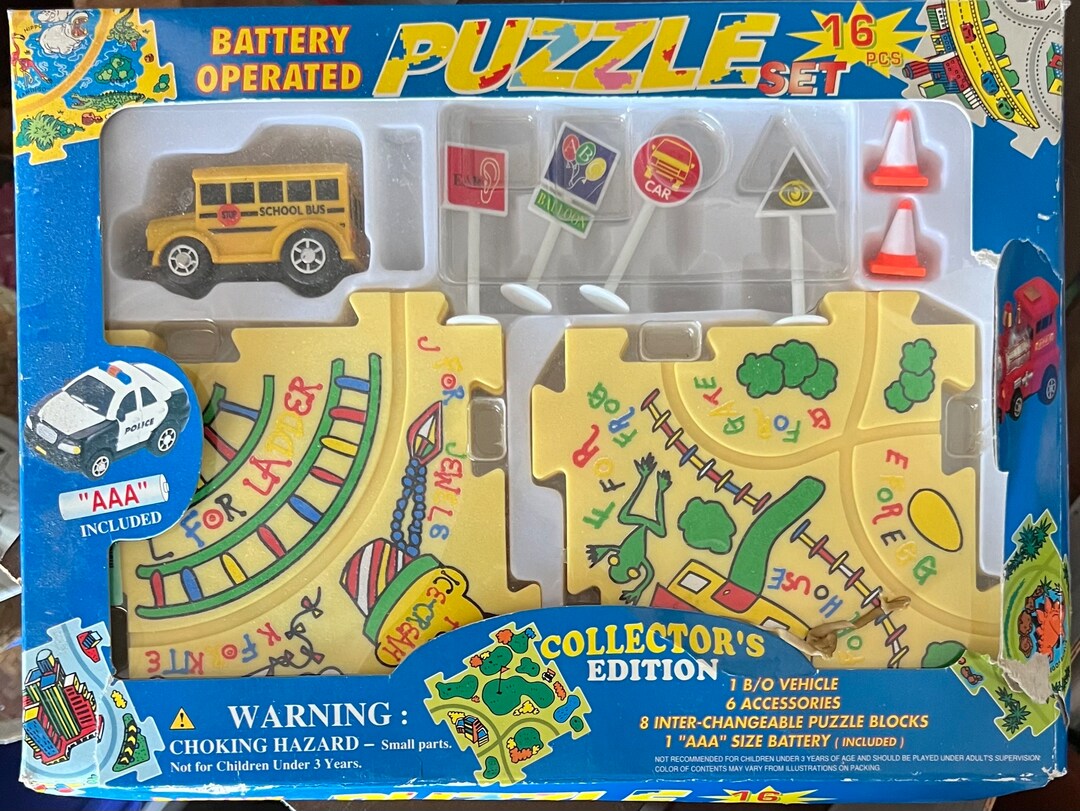 Battery Operated Puzzle, School Bus Collector's Edition Play Set, Over ...