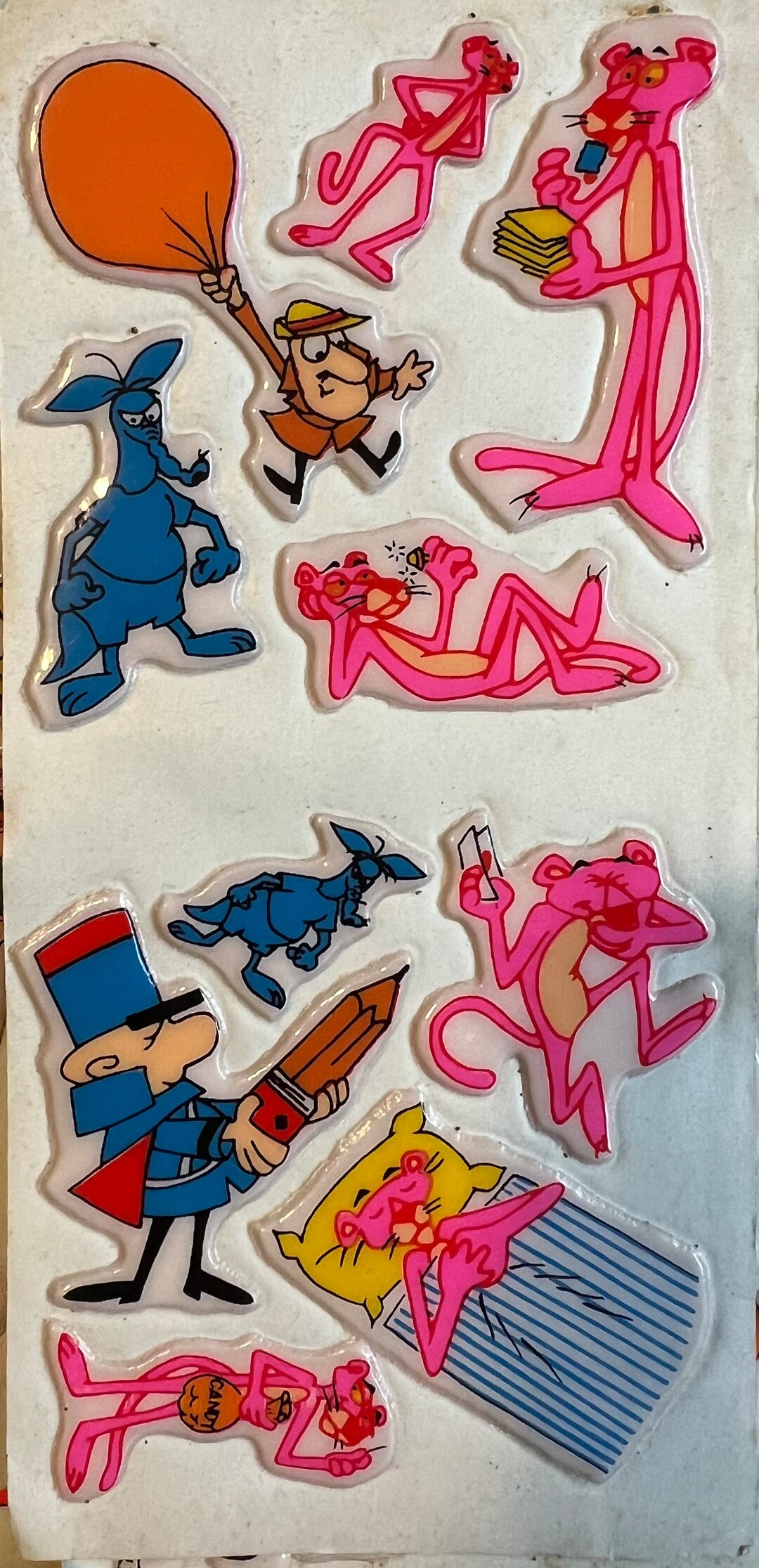 Vintage 1970s Puffy Pink Panther Stickers - Etsy