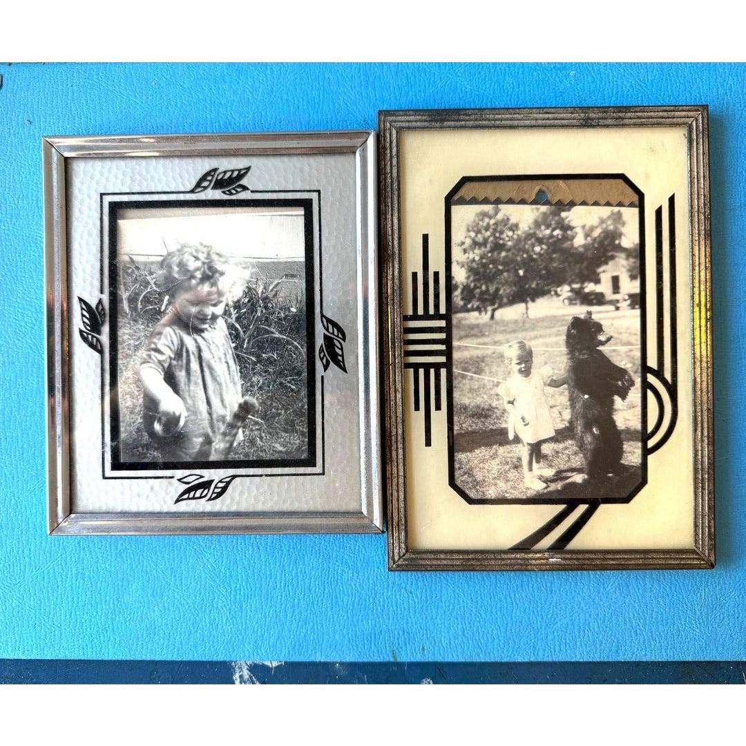 Vintage 1940s Art Deco Frames With Photographs, Your Choice - Etsy