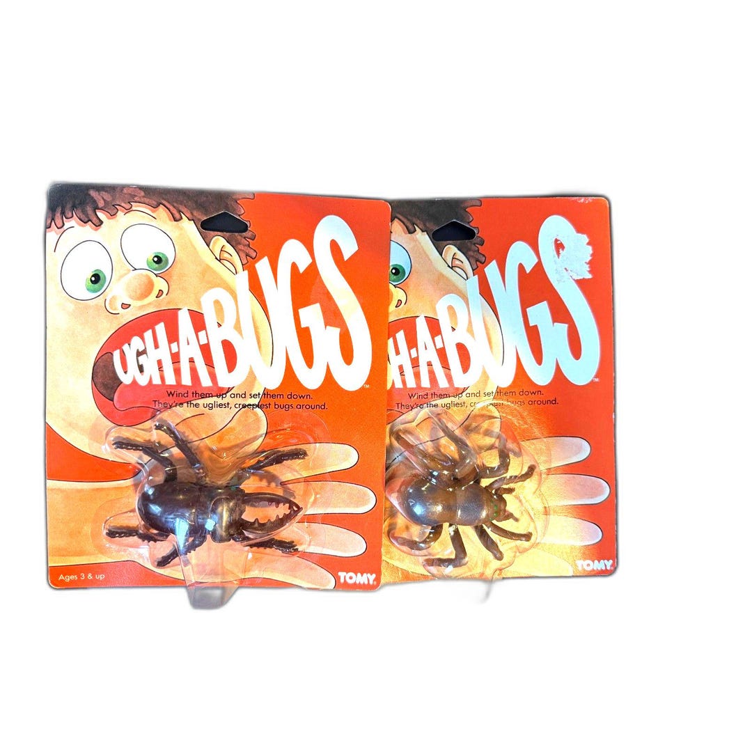 Vintage 1981 NEW Tomy Ugh-a-bugs Wind-up Insect Toys; Your Choice ...