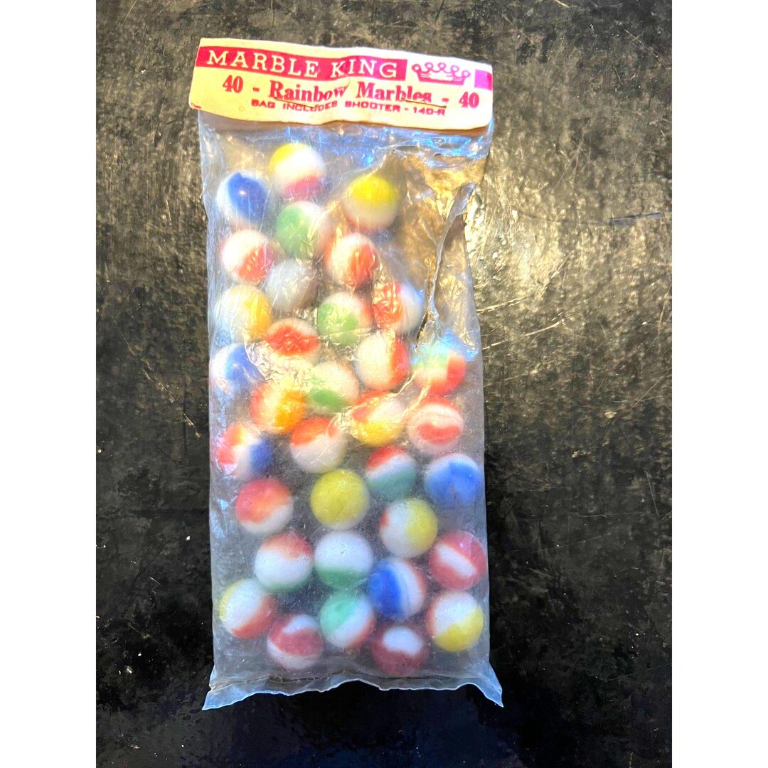 Vintage 1950s Marble King Rainbow Marbles, Bag of Approx 32 - Etsy