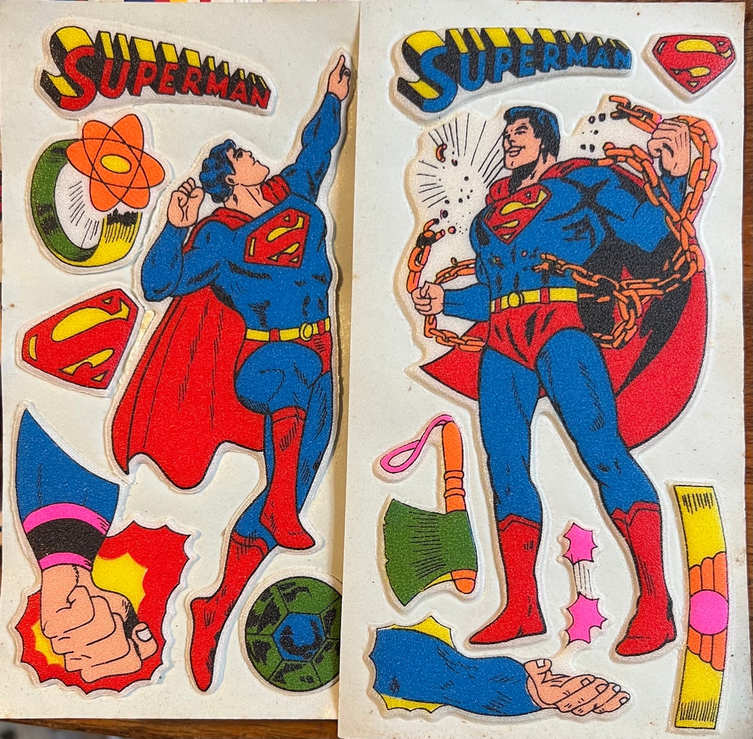 Vintage 1980s Superman Puffy Sticker Sheet: Choose From One or Both - Etsy