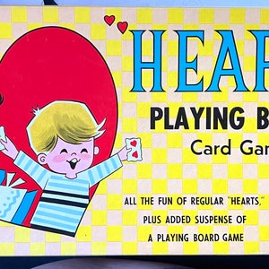 Vintage 1950s Hearts Playing Board Card Game by Built Rite - Etsy