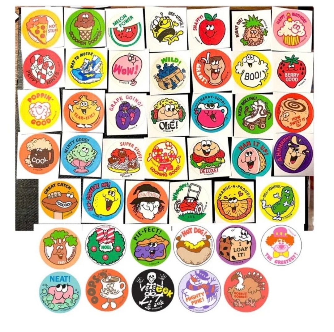 45 Trend Scratch and Sniff Stickers Retro Reproduction - Etsy