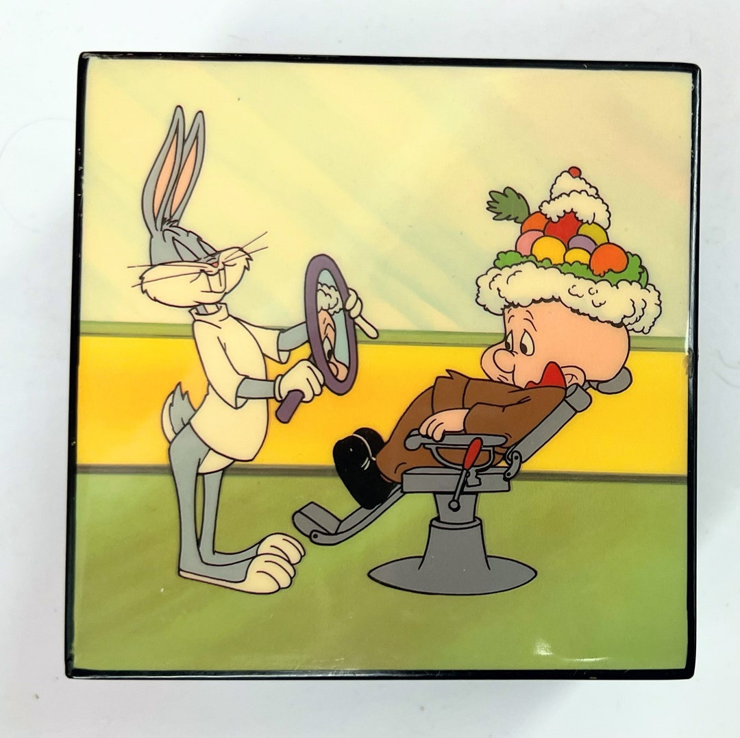 Vintage Bugs Bunny and Elmer Fudd Music Box. Warner Bros. 1992 - Etsy