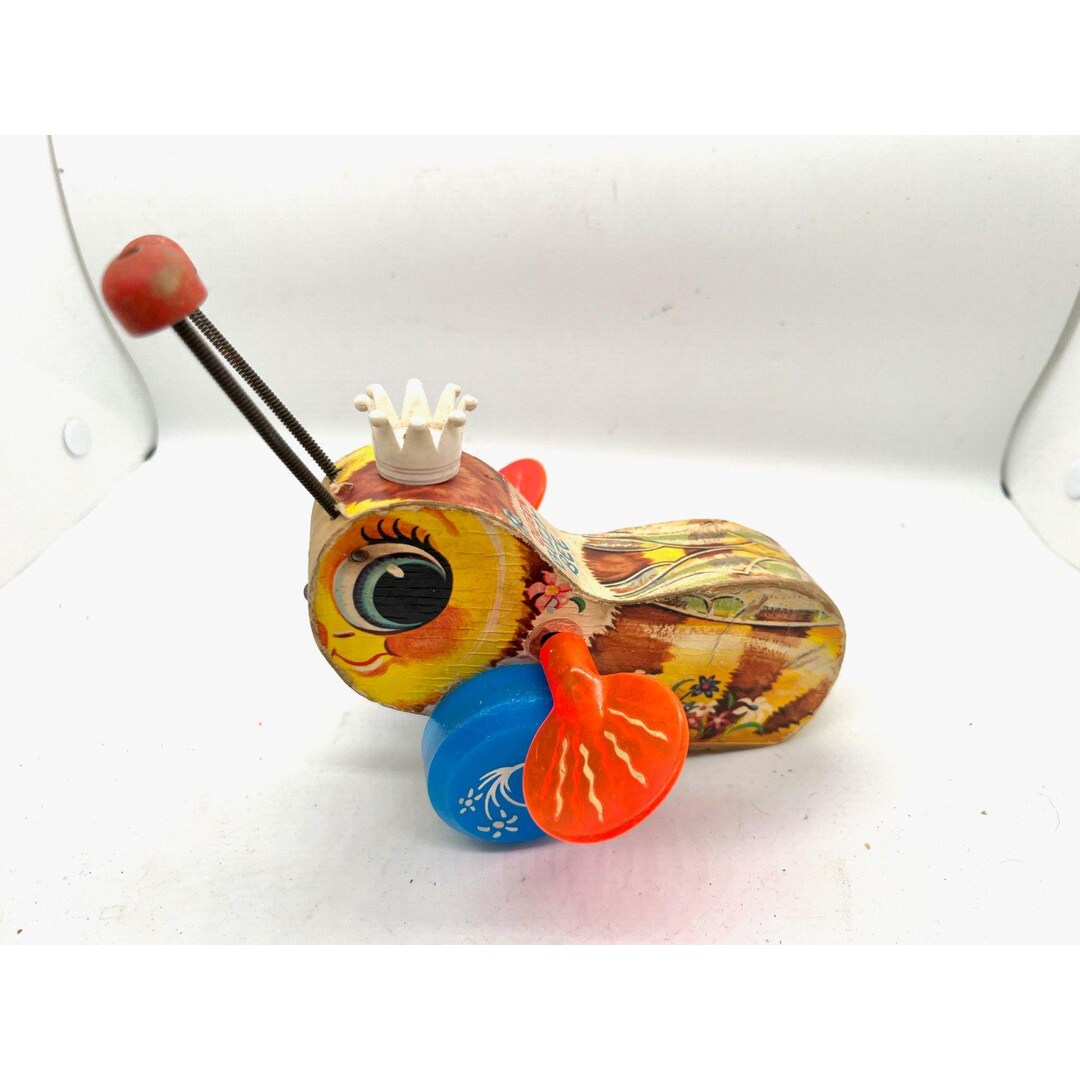 Vintage 1960s Fisher Price Queen Buzzy Bee Pull Toy - Etsy