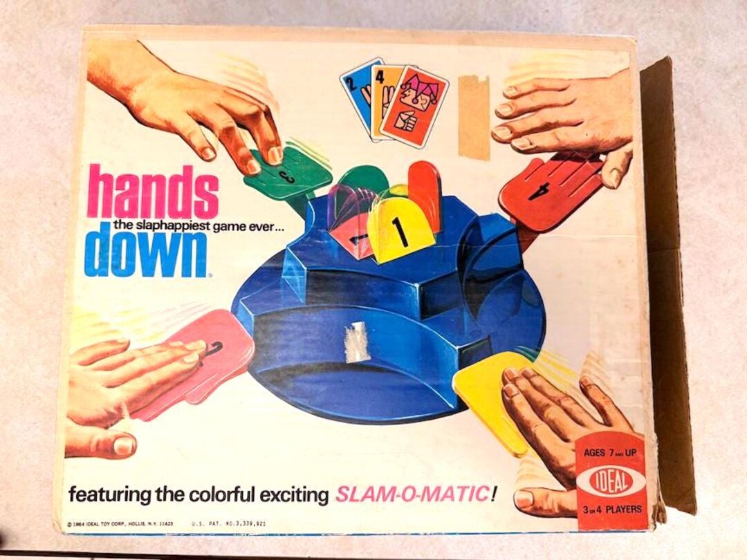 Vintage 1964 Hands Down Card Game With Slam-o-matic, Ideal Toy ...