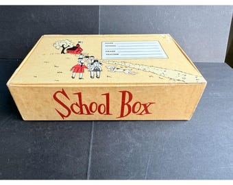 1970s School Pencil Box by General Box Co., Vintage 70s Elementary ...