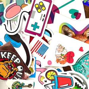60+ Grab Bag Stickers! Vintage 1980s 1990s 2000s 2010s & Current ...