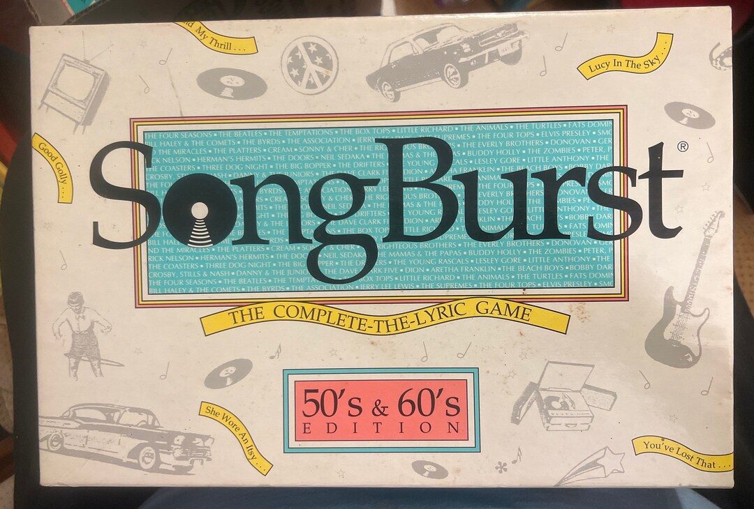 Vintage Song Burst Board Game 50s and 60s Edition. 1990. Complete. New ...
