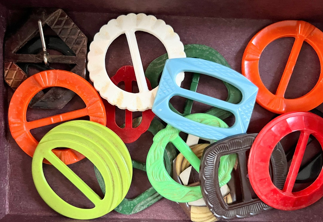 Vintage Bakelite Buckles / Scarf Slides. Take Your Pick. - Etsy