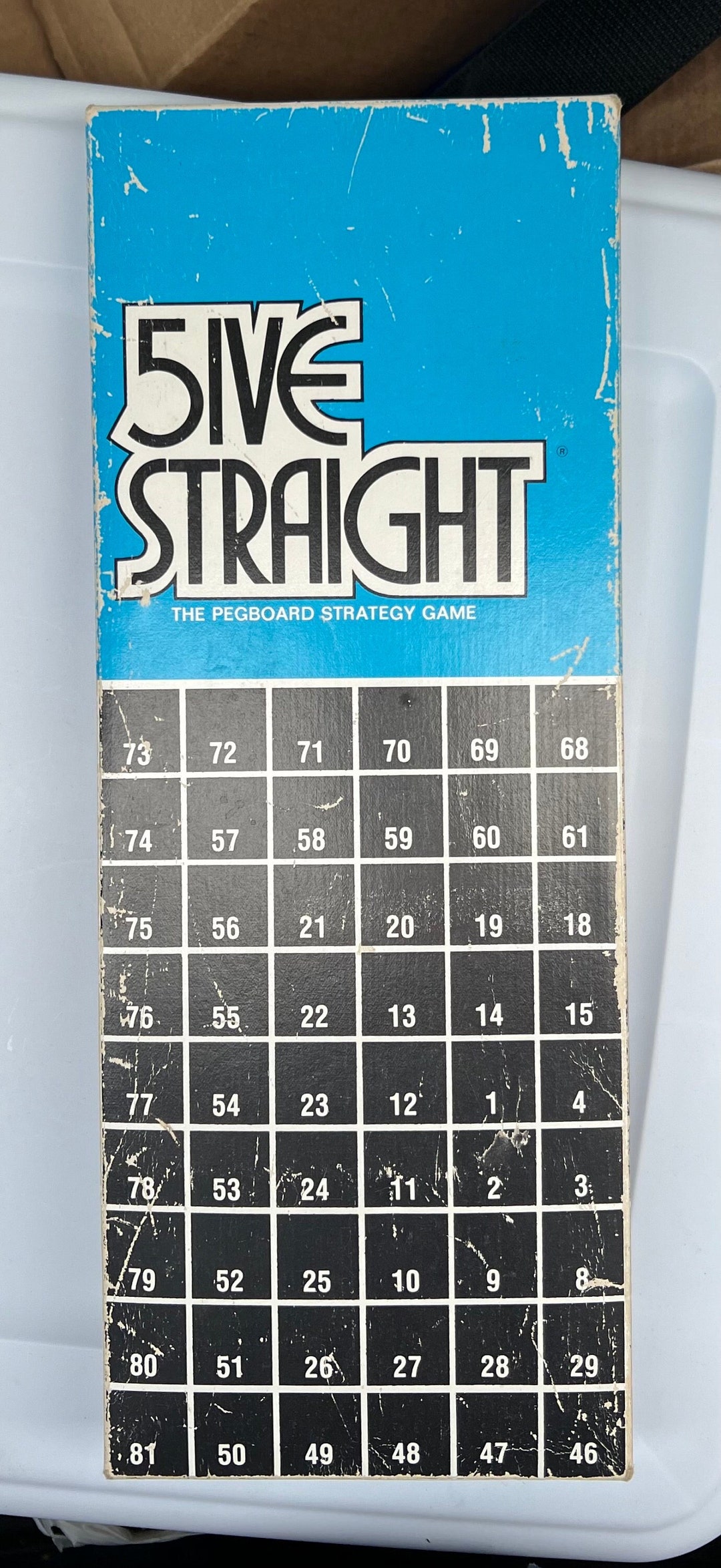 Vintage 1968 5ive Straight Pegboard Strategy Game, Complete, Never ...