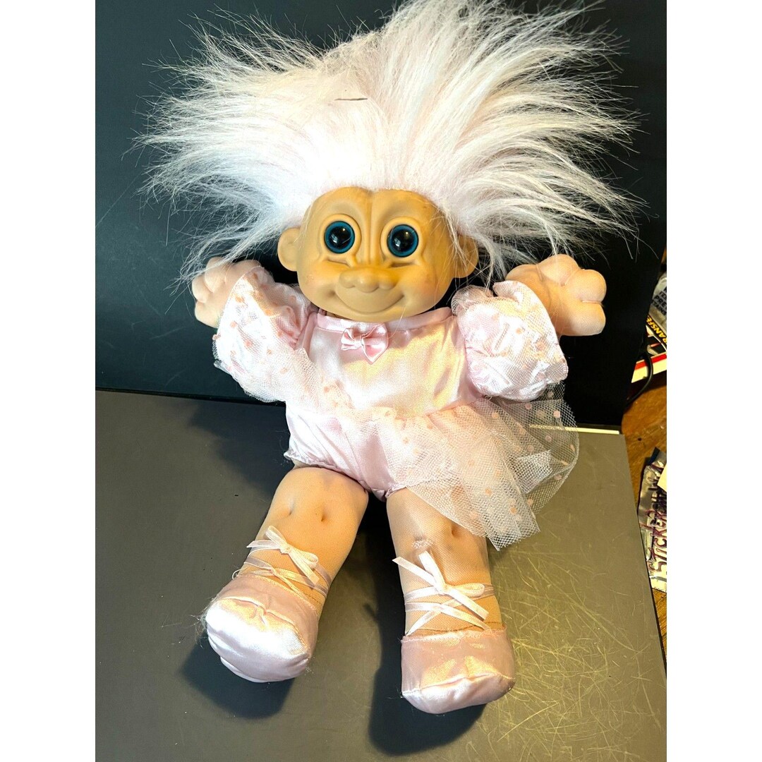 Vintage 1990s Russ Berrie Ballerina Troll Doll Plushie, Pink Plush ...