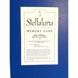 Vintage 1993 Stellaluna Memory Board Game by Briarpatch, Complete - Etsy