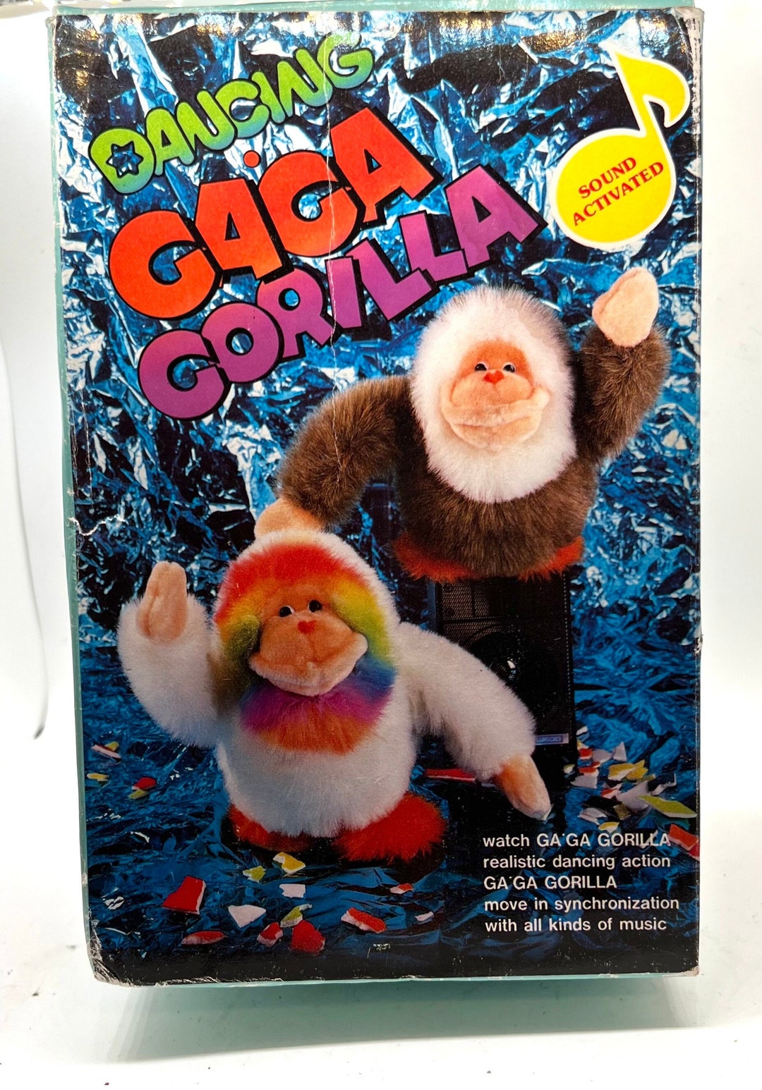 Vintage 1986 Dancing Gaga Gorilla, Sound or Voice Activated, in Box - Etsy