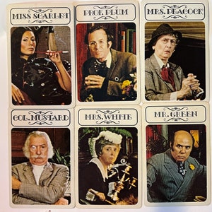 Clue Board Game Characters