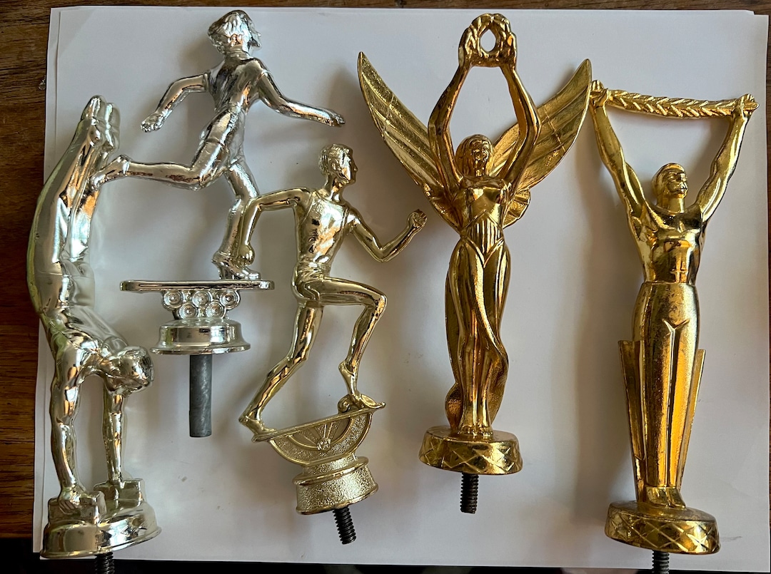 Vintage Trophy Toppers: Gymnastics, Track Running, Gold Winged Angel ...