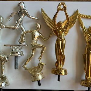 Vintage Trophy Toppers: Gymnastics, Track Running, Gold Winged Angel ...