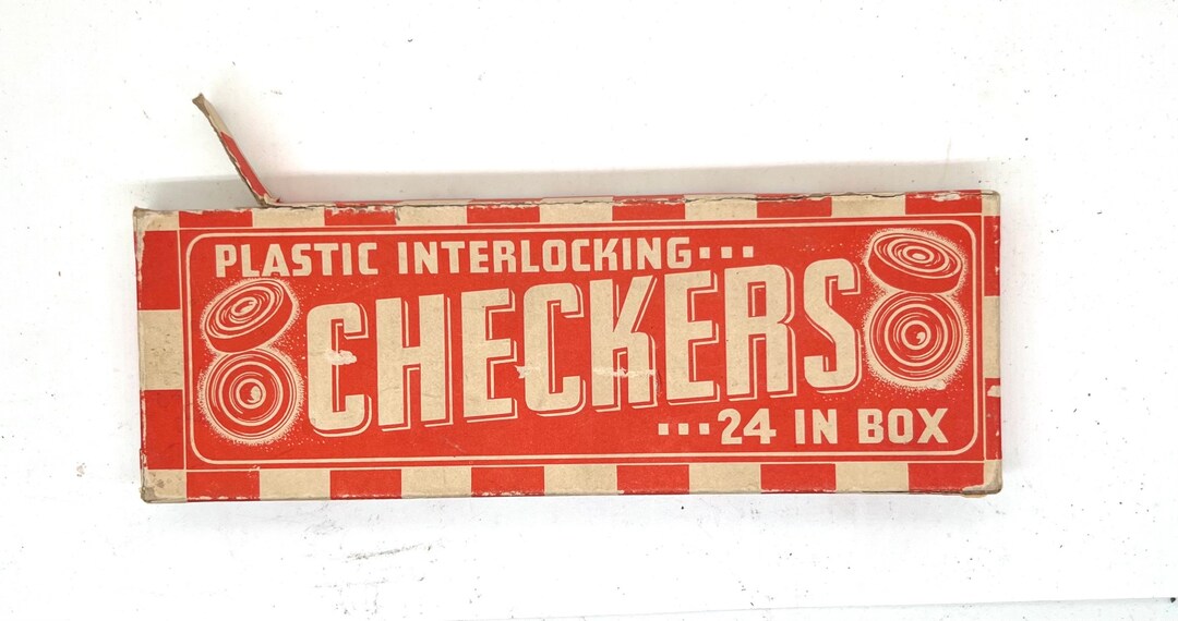 Vintage Checkers, Plastic Interlocking, 24 in a Box, Wolff Products - Etsy