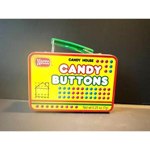 Vintage 2000s Small Necco Candy Buttons Tin Lunchbox, New England ...