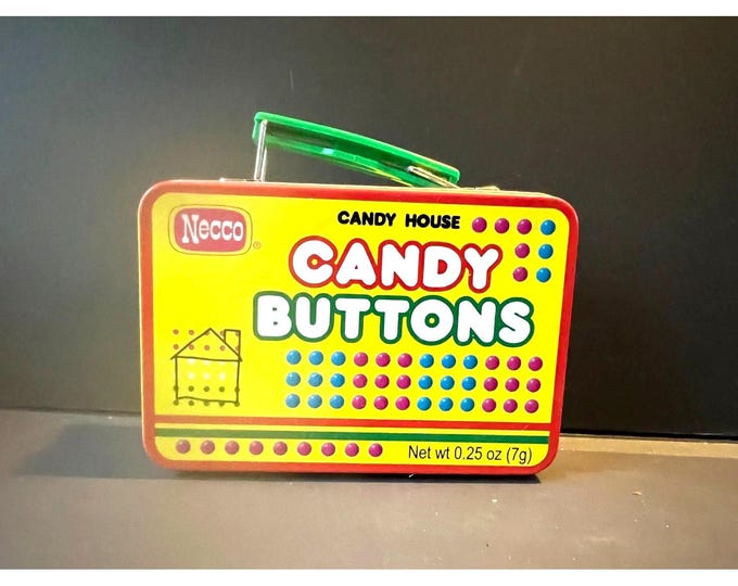Vintage 2000s Small Necco Candy Buttons Tin Lunchbox, New England ...