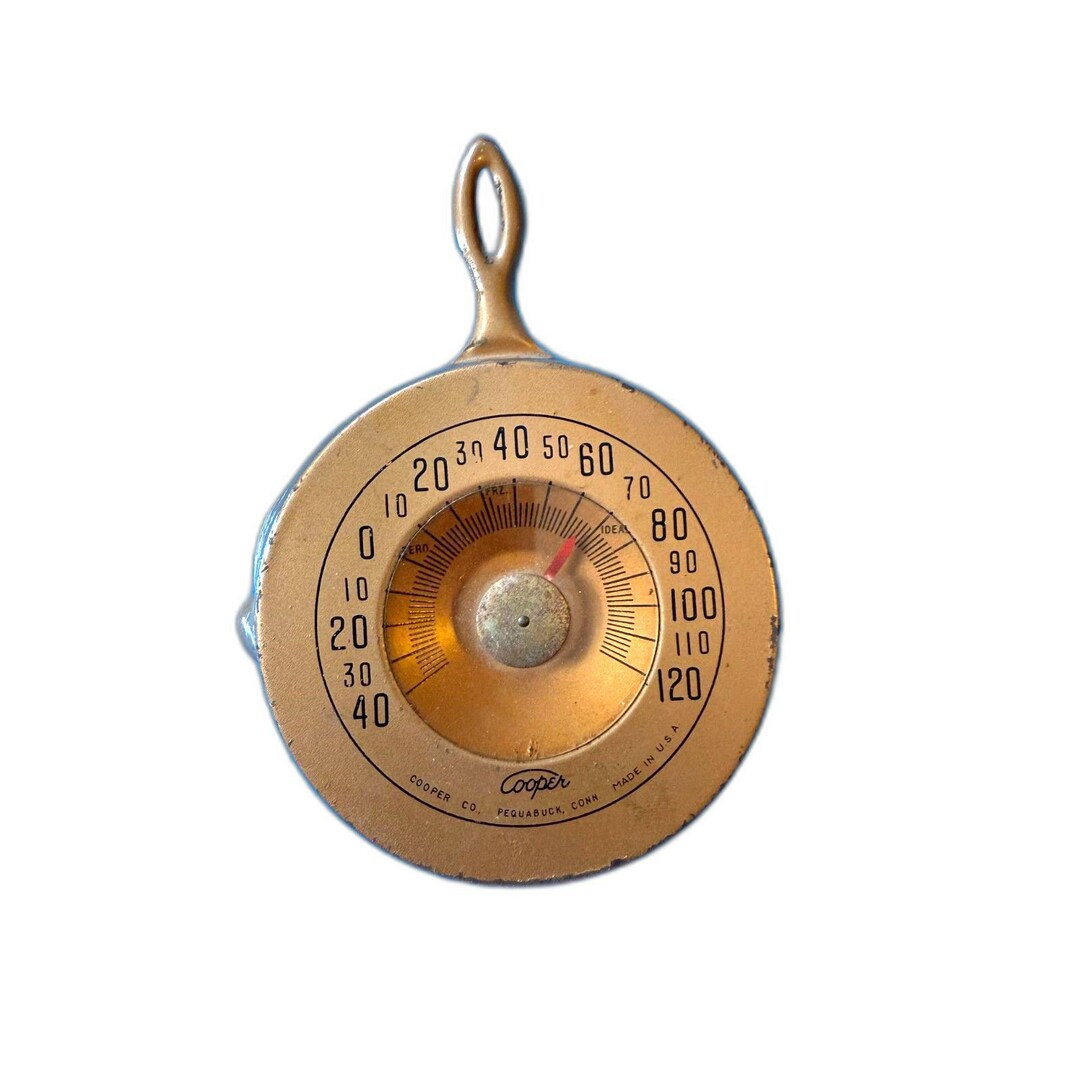 Vintage Cooper Thermometer Frying Pan Shape, Made in USA - Etsy