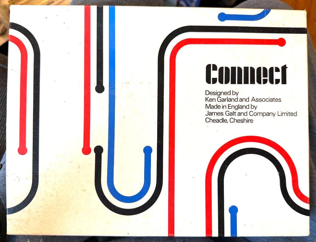 Vintage 1969 Connect Board Game Designed by Ken Garland, Galt & Co ...
