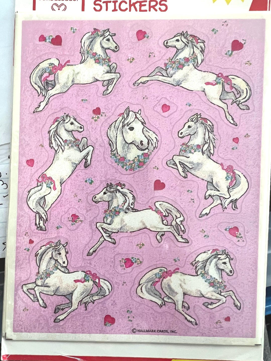 Vintage 80s Horse Sticker Sheets. Hallmark Ambassador - Etsy