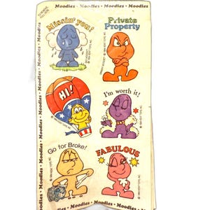 Vintage 1980s Moodies Stickers Sheet; Your Choice - Etsy