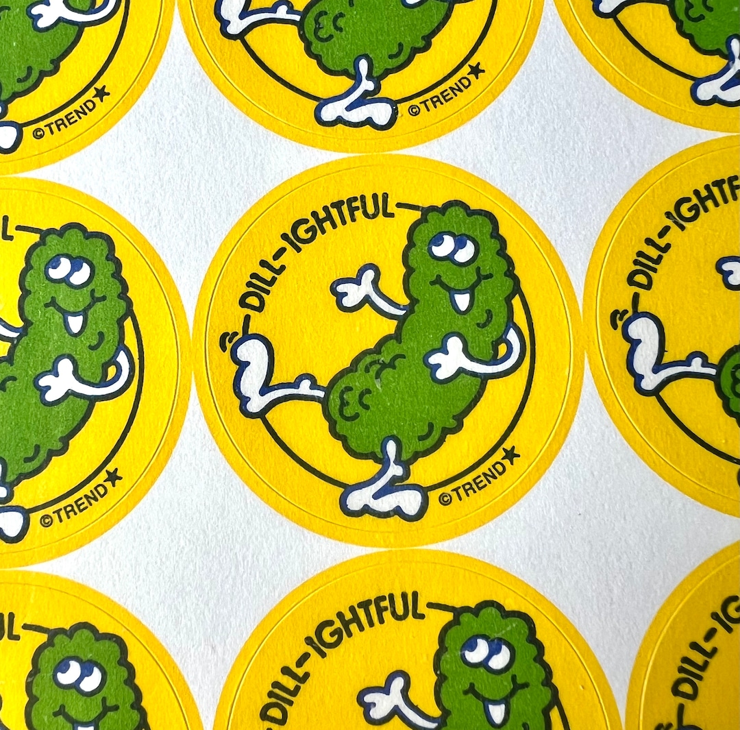 Retro Scratch and Sniff Dill Pickle-scented Sticker! - Etsy