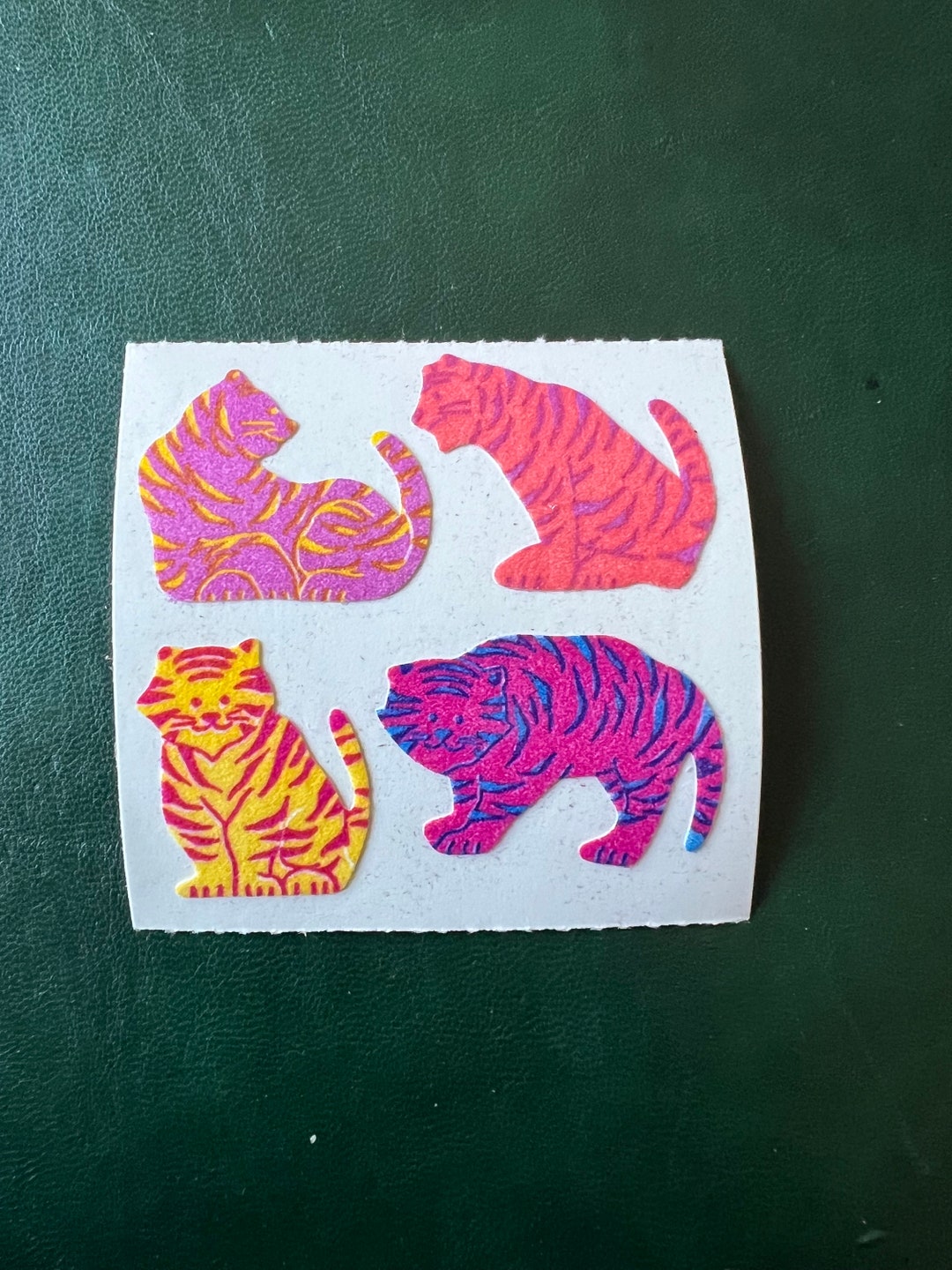 Vintage Fuzzy Tiger Stickers Module Sheet - Etsy