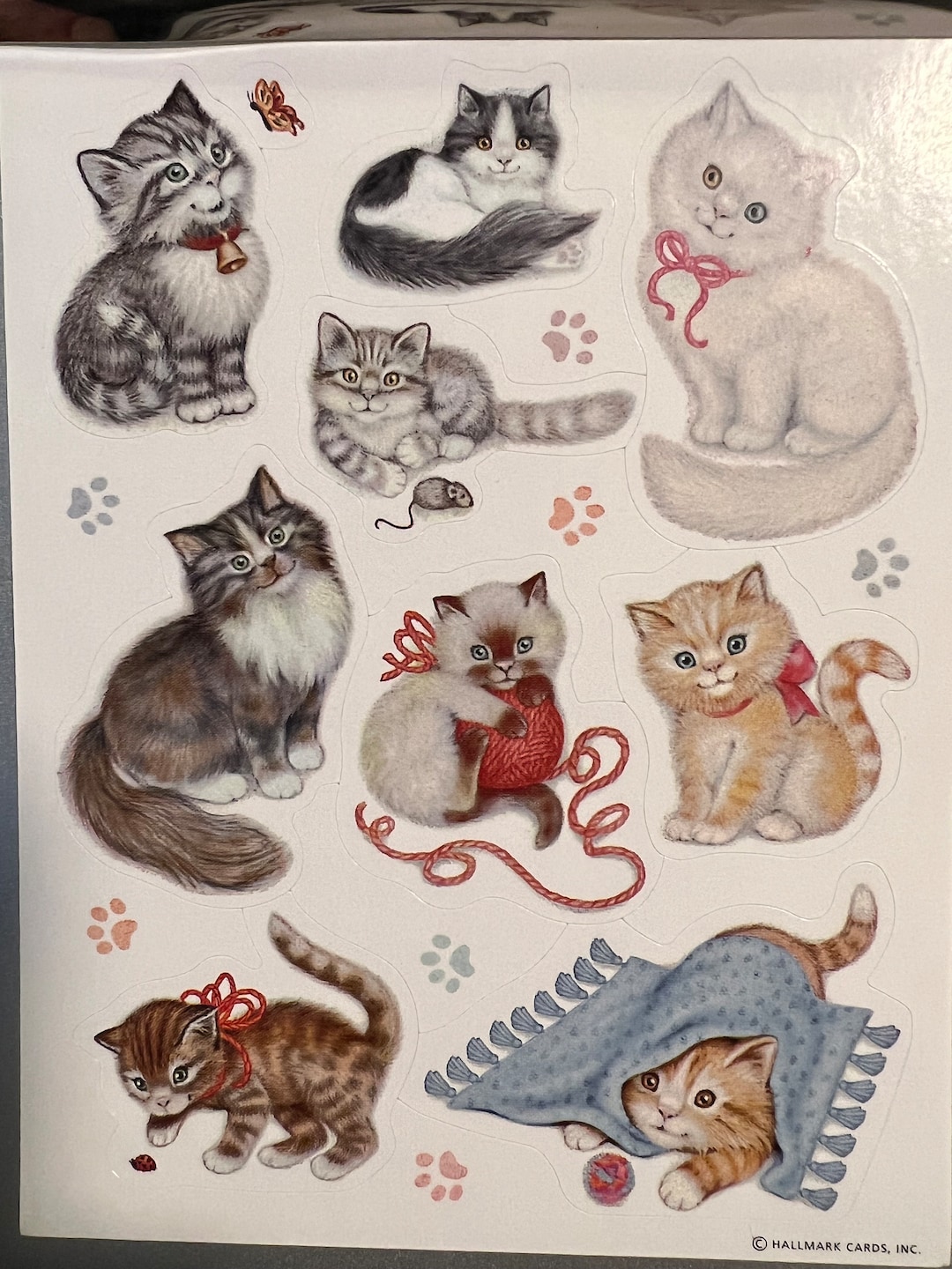 Vintage 1980s Cats Kittens Sticker Sheet - Etsy
