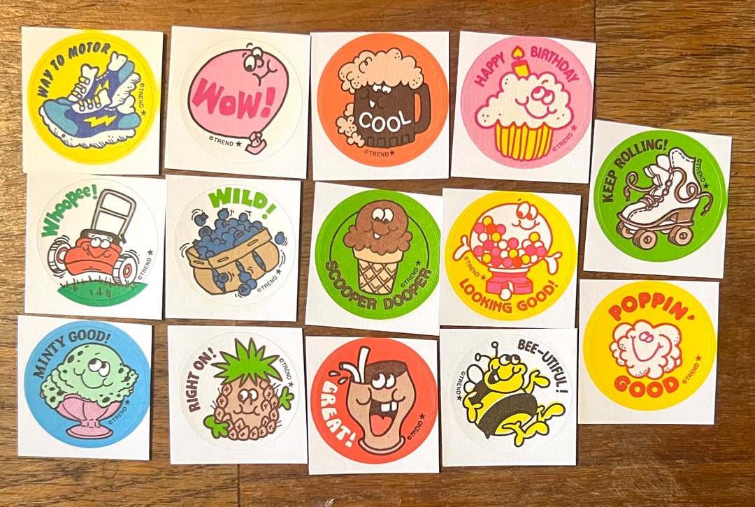 14 Trend Scratch and Sniff Stickers Retro Reproduction. - Etsy