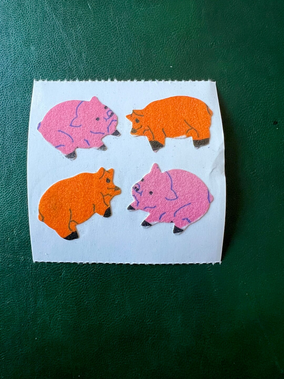 Vintage Fuzzy Pigs Stickers Module Sheet - Etsy